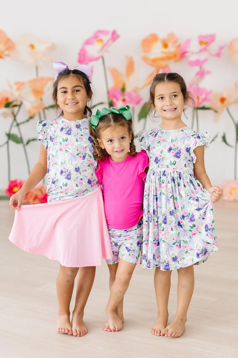 Lavender Love Flutter Sleeve Twirl Dress – The Skirt Lady