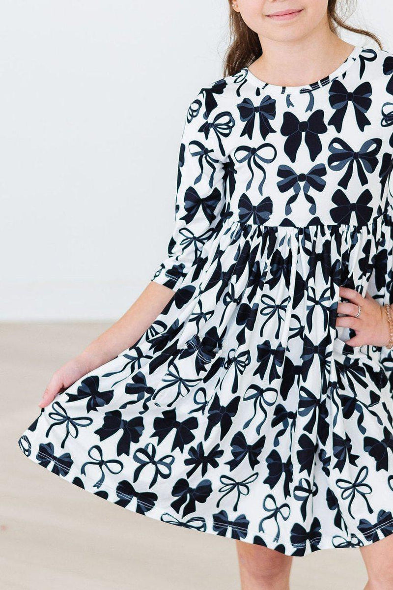 Perfectly Tied 3/4 Sleeve Pocket Twirl Dress – The Skirt Lady